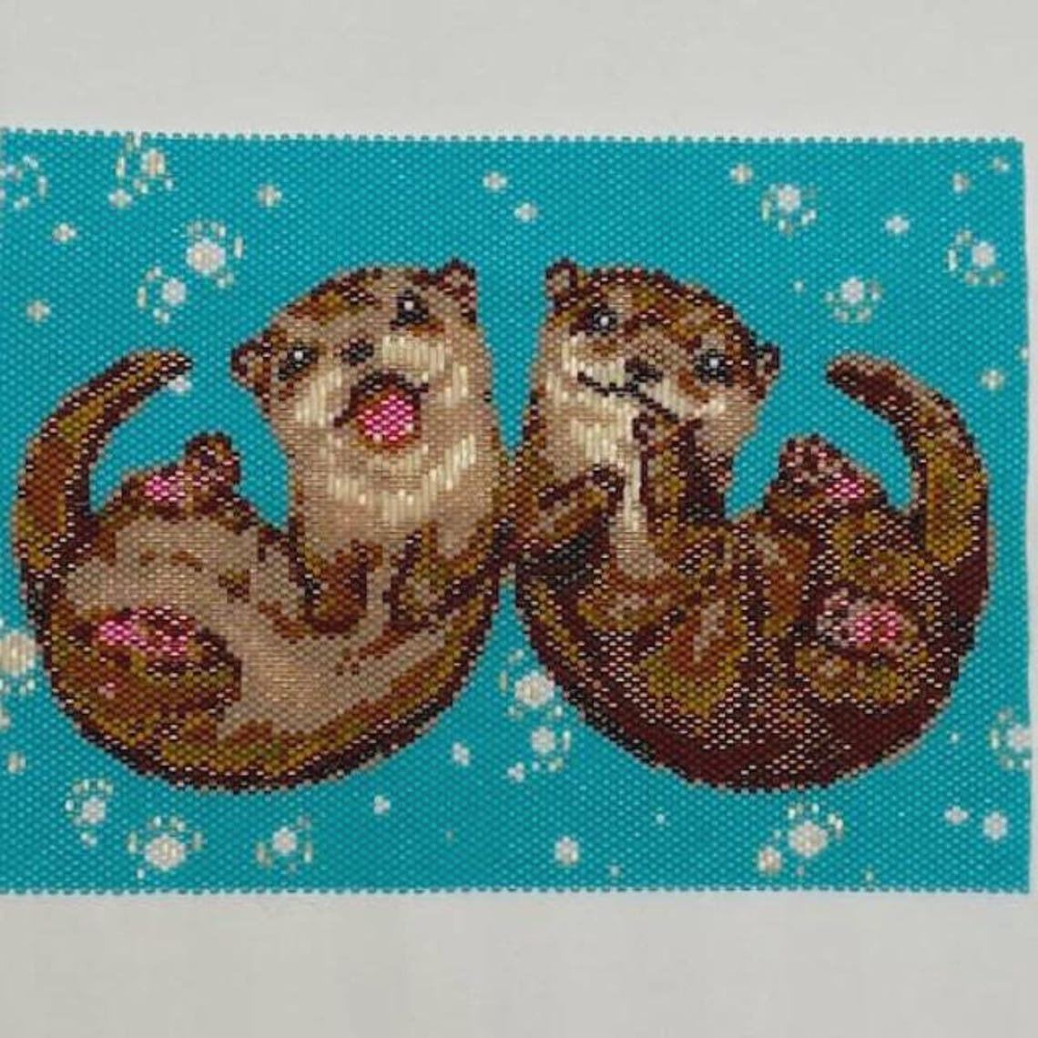 Happy Otters Peyote Tapestry Pattern, Peyote Tapestry Pattern, Seed ...