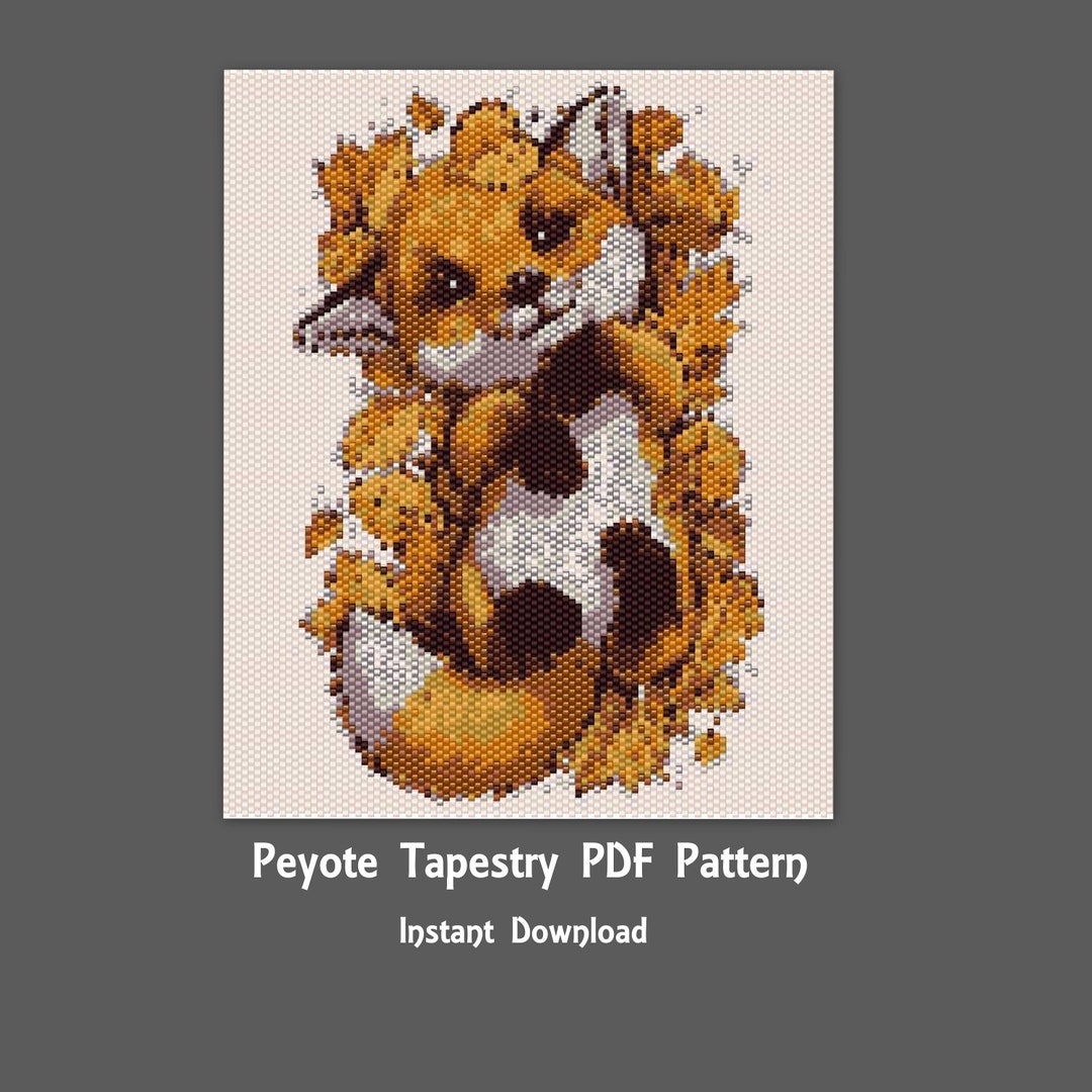 Foxy Peyote Tapestry Pattern, Peyote Tapestry Pattern, Seed Bead ...