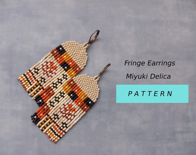 Raven Fringe Earrings Pattern by Opal and Olive Designs - Etsy Canada