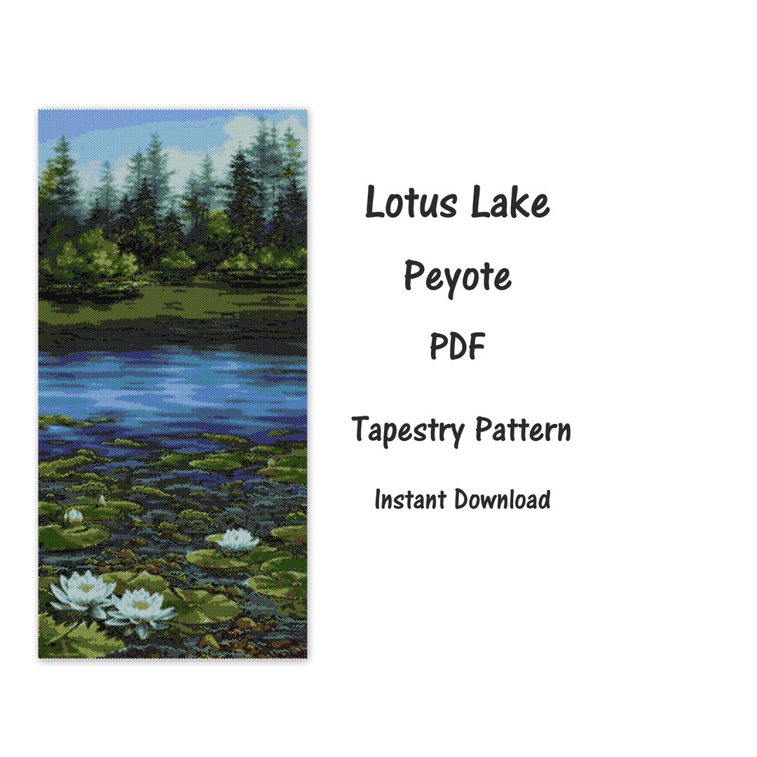 Lotus Lake Peyote Tapestry PDF Pattern, Peyote Tapestry Pattern, Seed ...