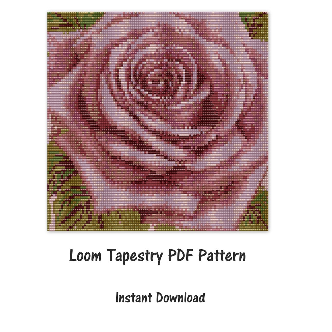 Rose Loom Tapestry Pattern, Loom Tapestry Pattern, Seed Bead Pattern ...
