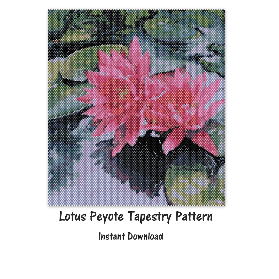 Lotus Peyote Tapestry Pattern, Peyote Tapestry Pattern, Seed Bead ...