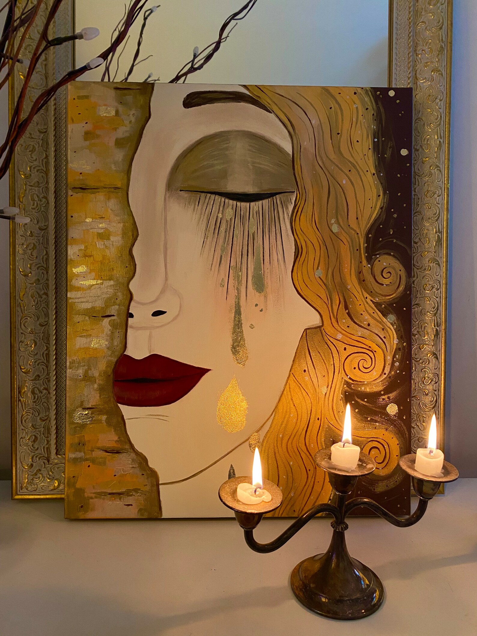 Freyas Tears by Anne Marie Zilberman Gustav Klimt Art Deco Gold Modern ...