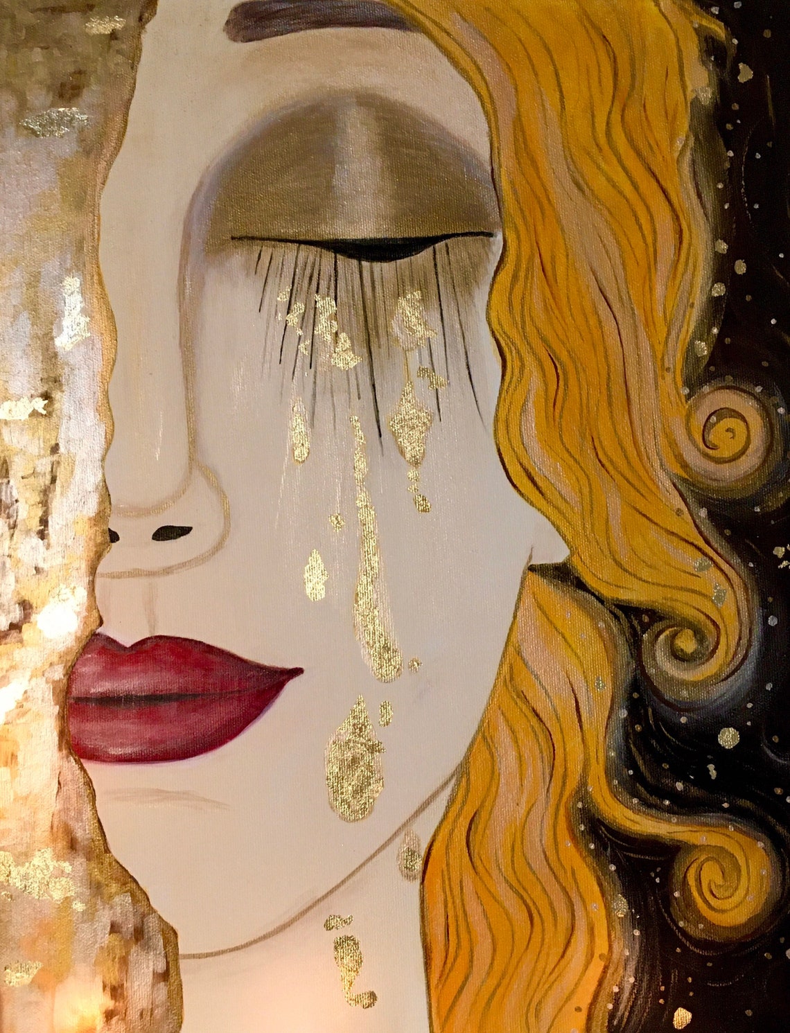 Freyas Tears by Anne Marie Zilberman Gustav Klimt Art Deco | Etsy