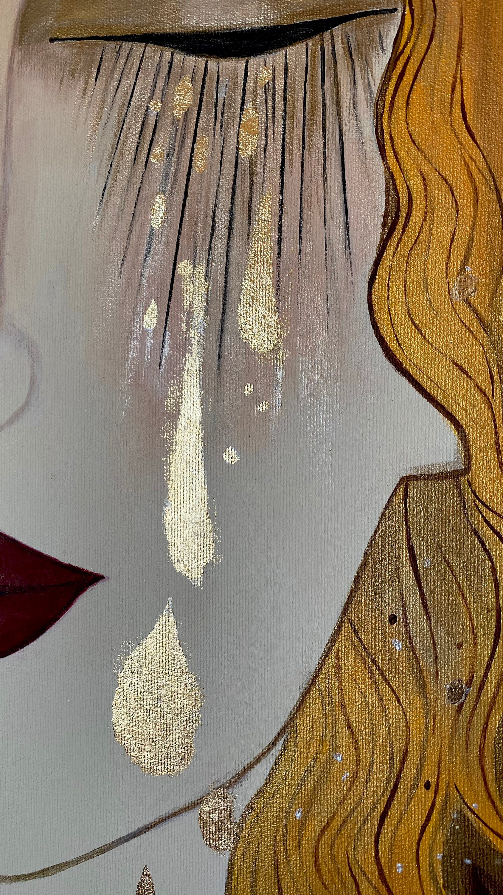 Freyas Tears by Anne Marie Zilberman Gustav Klimt Art Deco Gold Modern ...