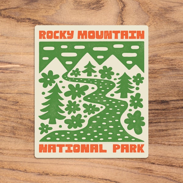 Rocky Mountain National Park Sign Sticker - Etsy
