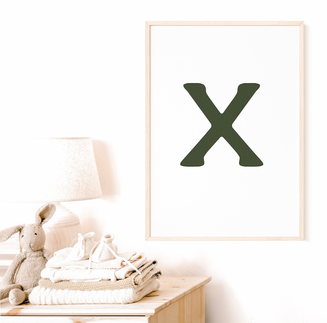 Letter X Printable Poster Sizes 5x7 8x10 11x14 16x20 Modern Alphabet in ...