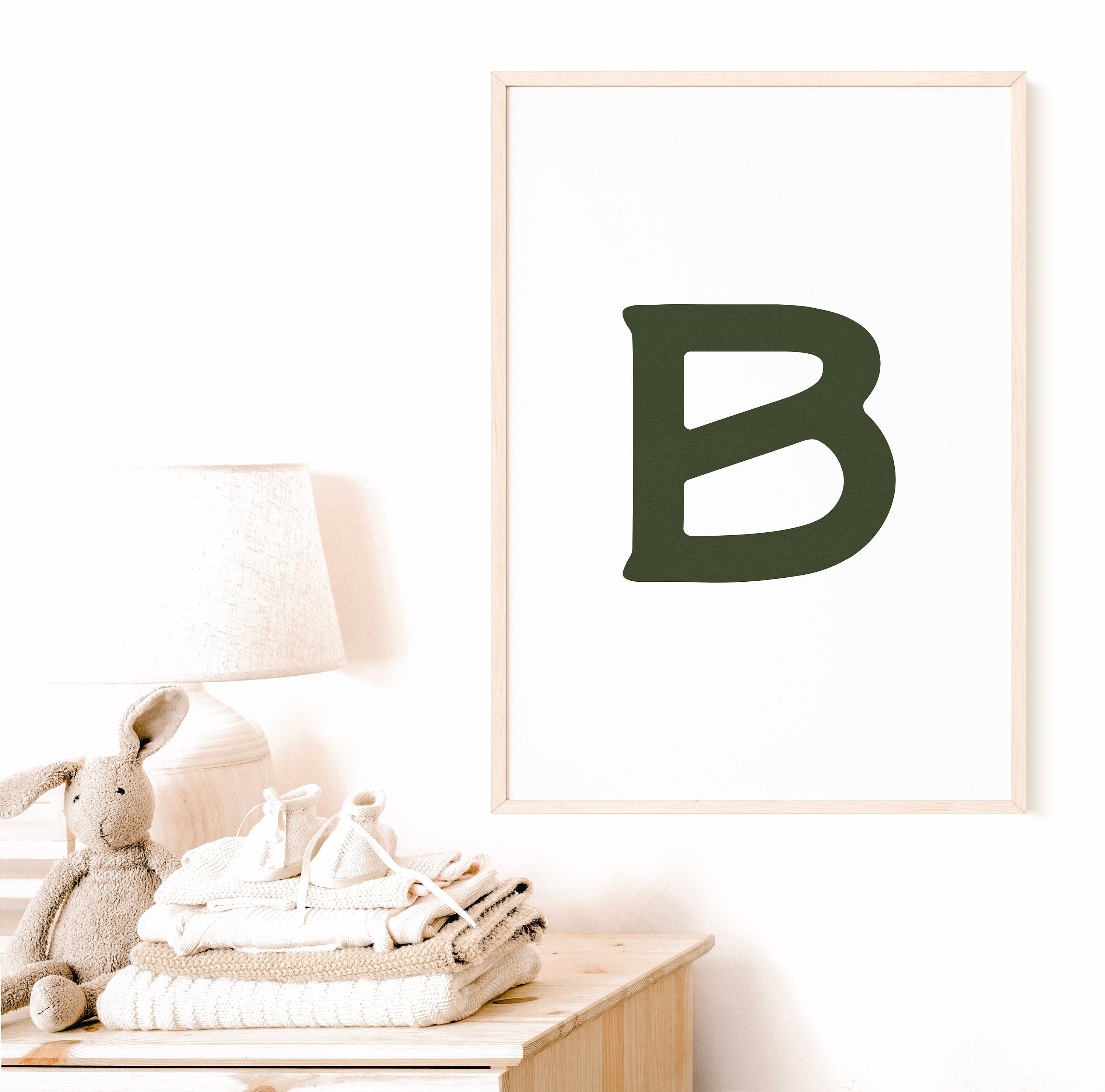 Letter B Printable Poster Sizes 5x7 8x10 11x14 16x20 Modern Alphabet in ...