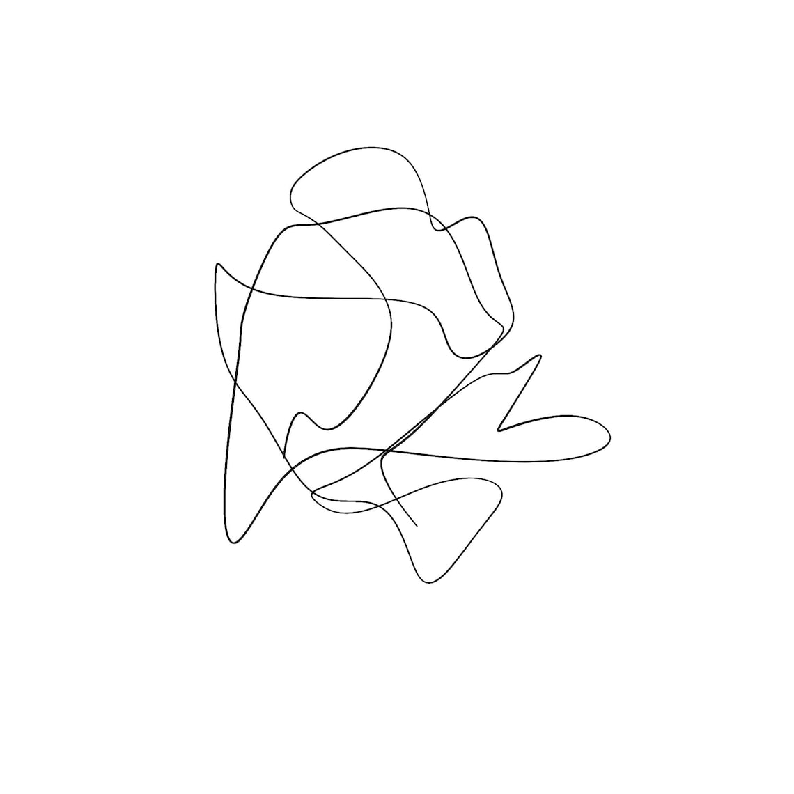 Minimal Abstract Line Art Drawing - Etsy