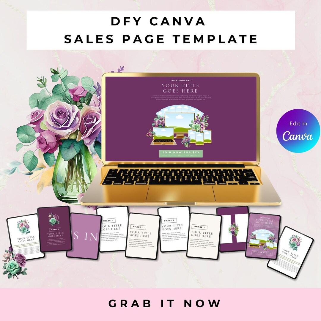 Lead Magnet Sales Page Coaches and Course Creator | Done for You Lead Generation Template ...