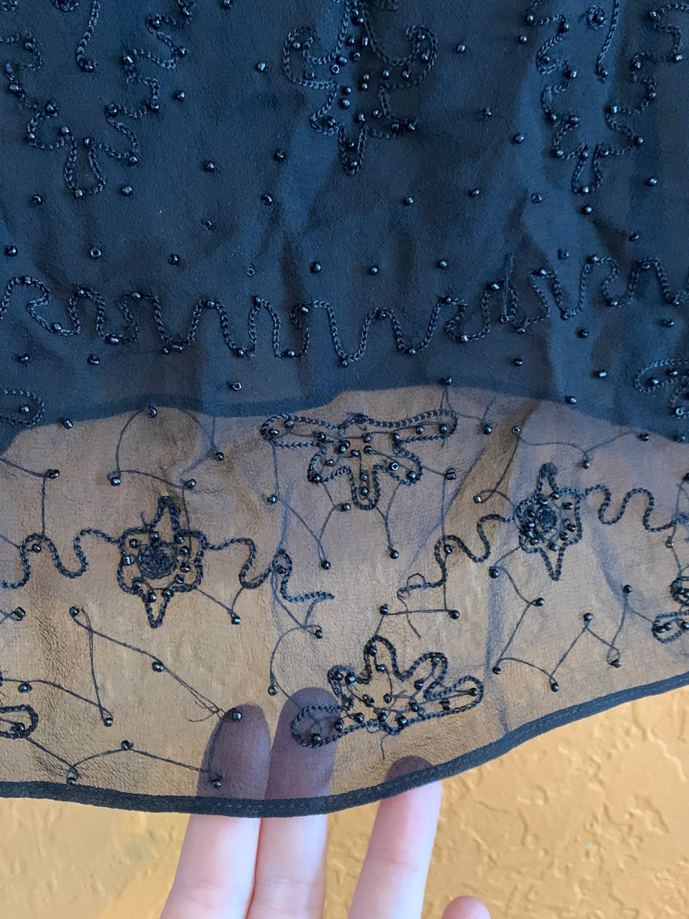 Sheer Beaded Top - Etsy