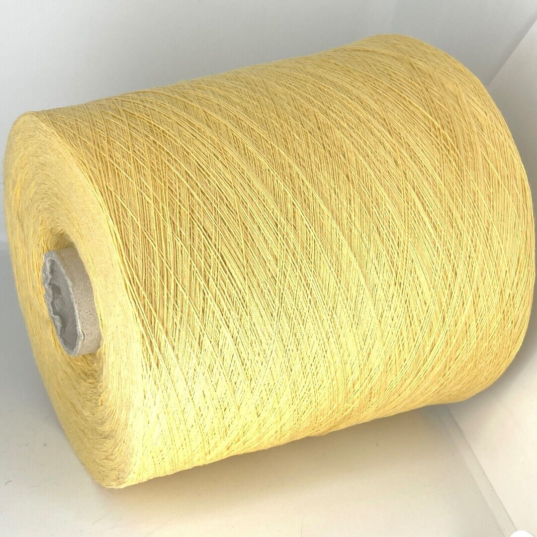 100% Cotton Yarn, Sunny Yellow Yarn on Cone for Hand or Machine ...