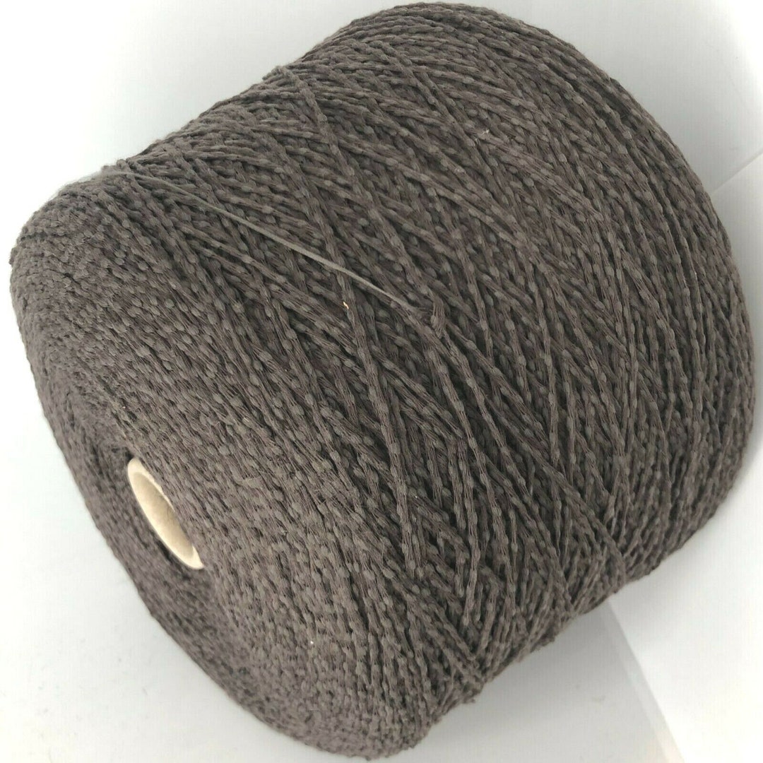 Brown Texture Yarn, Light Worsted DK Weight Yarn, Yarn on Cone for ...