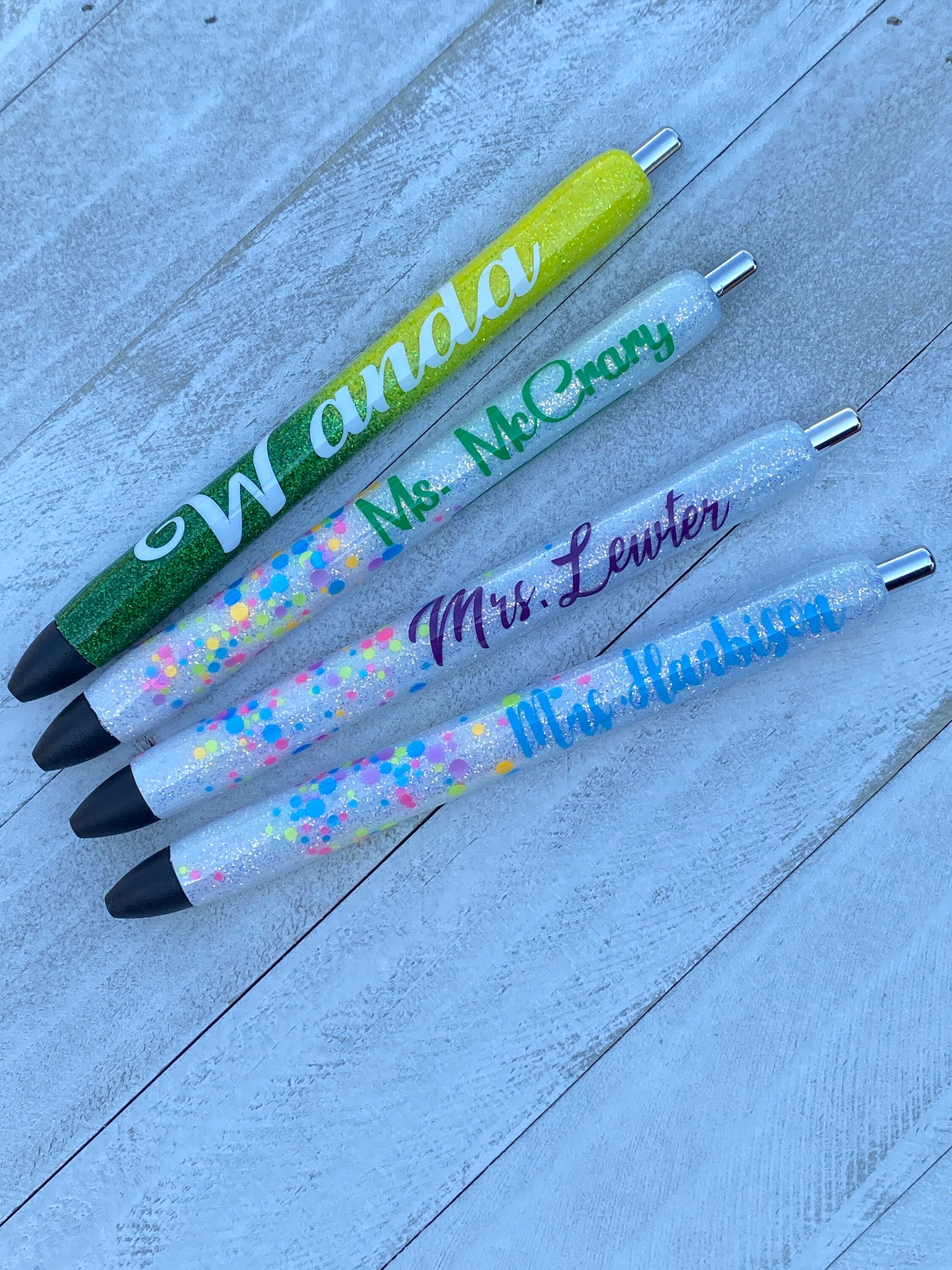 Customized and Personalized Glitter Pens - Etsy