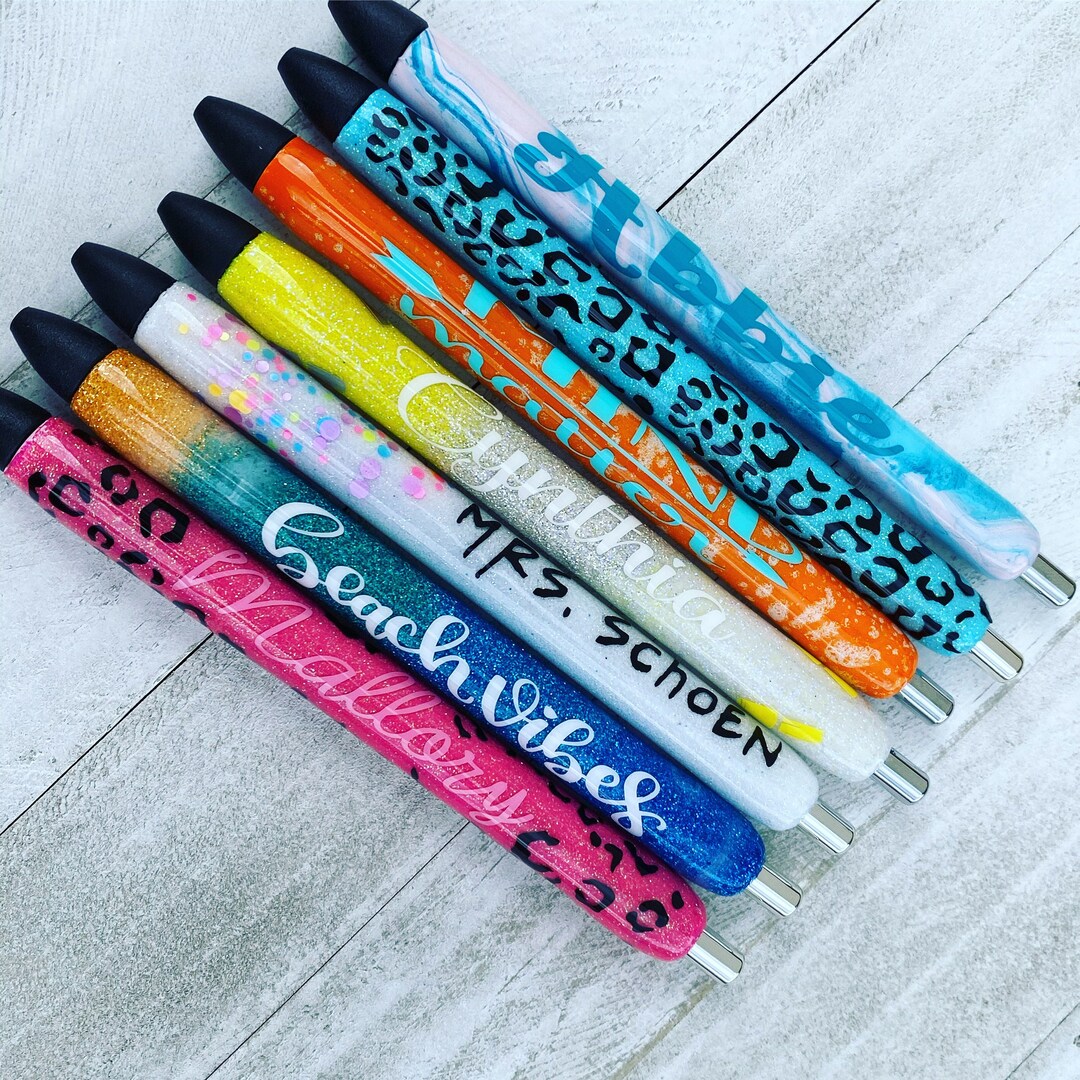 Customized and Personalized Glitter Pens - Etsy