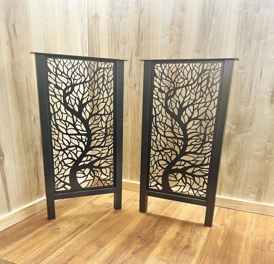 Ficus Laser Cut Metal Table Legs: Custom Furniture, Powder Coat Finish ...