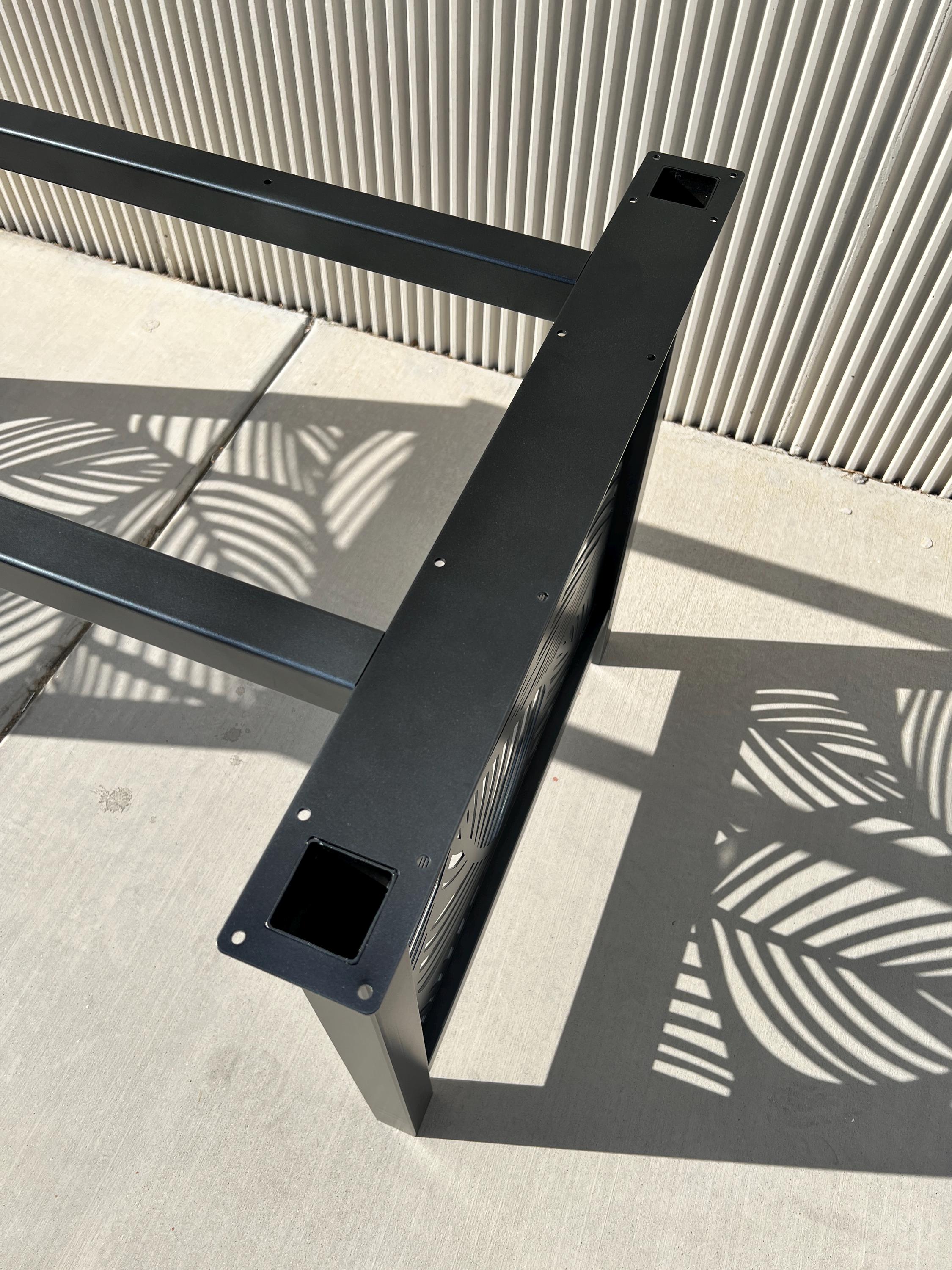 Metal Table Base: Laser Cut With Fern Pattern Screen - Custom Sizes ...