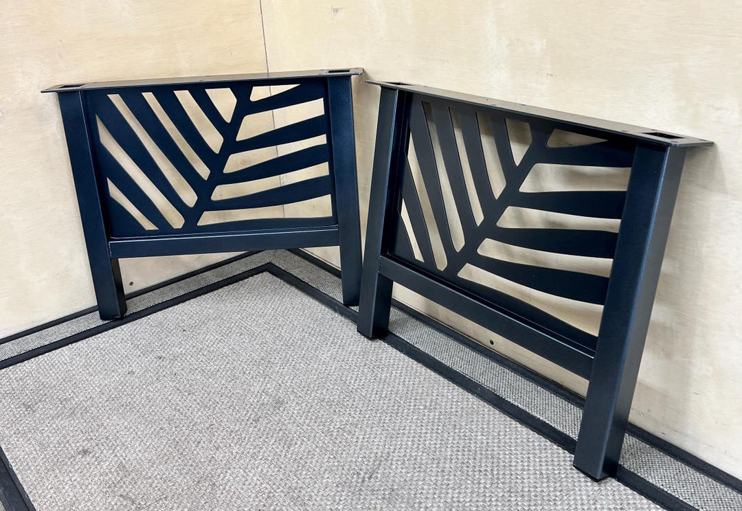 Artisan Plant Pattern Laser Cut Metal Table Legs for Custom Furniture ...
