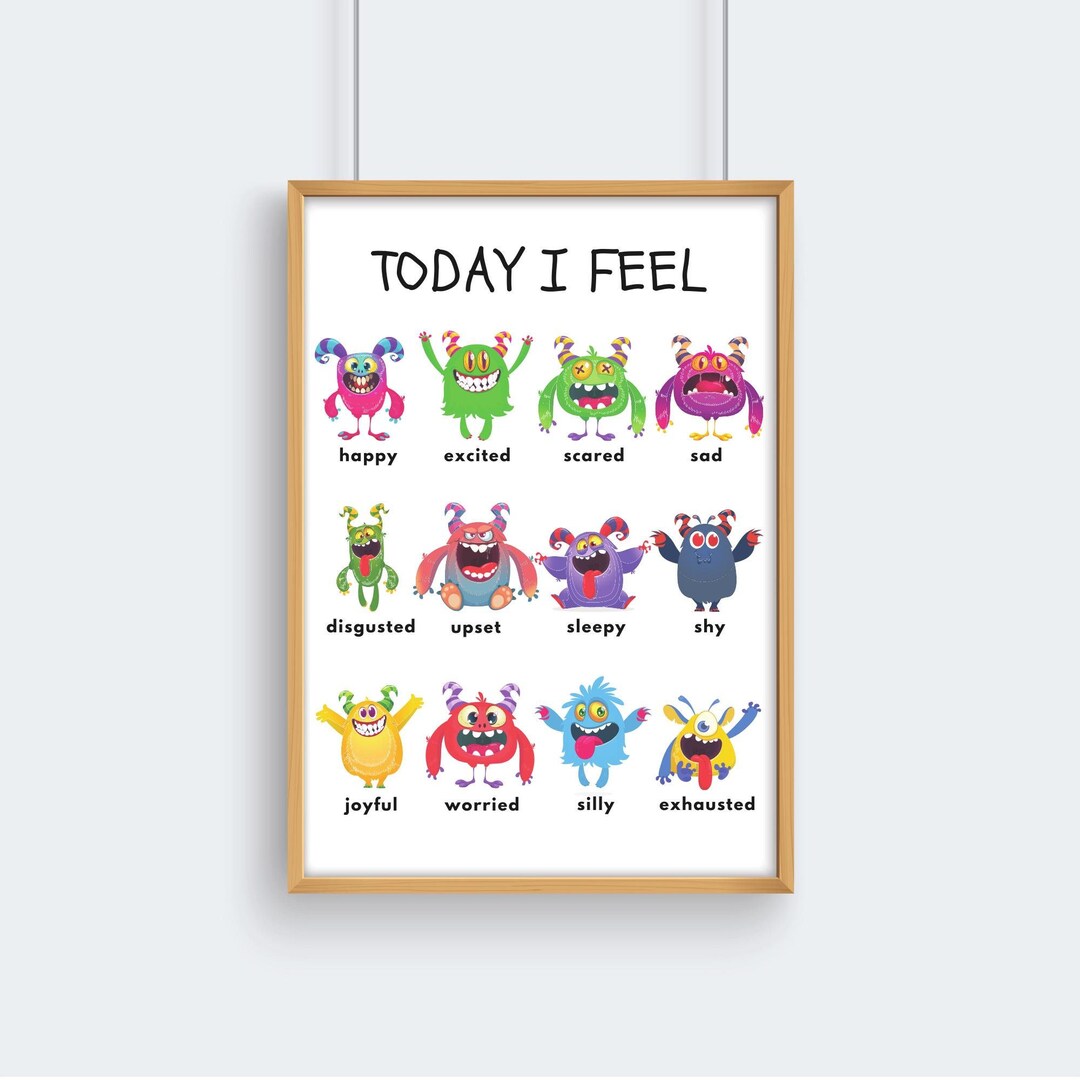 Emotional Awareness Poster for Schools, Therapists & Special Education ...