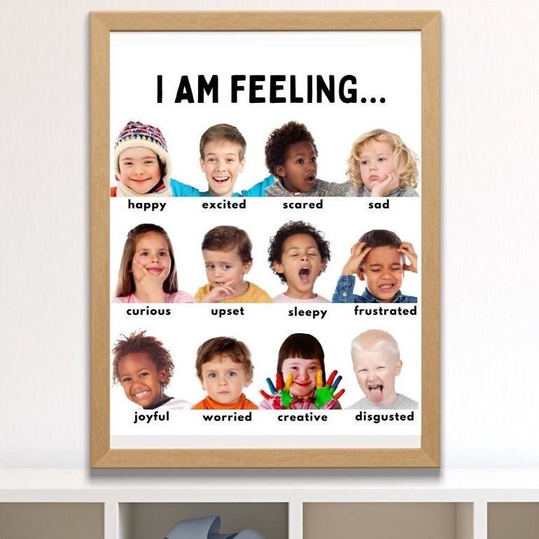 INCLUSIVE Realistic Emotions Poster Printable Social Emotional School ...