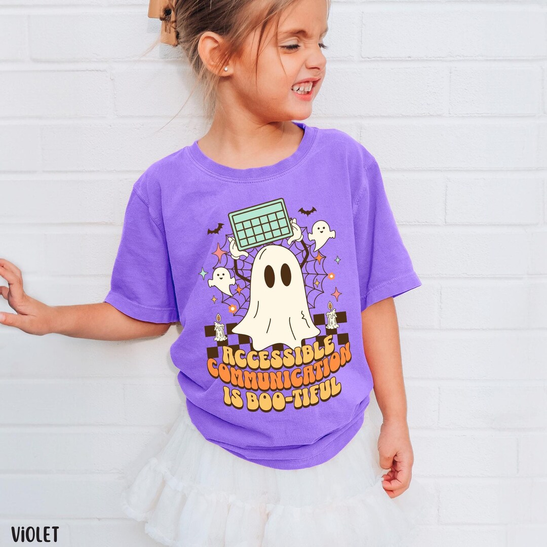 Youth Halloween Accessible Communication Comfort Colors T-shirt - AAC ...