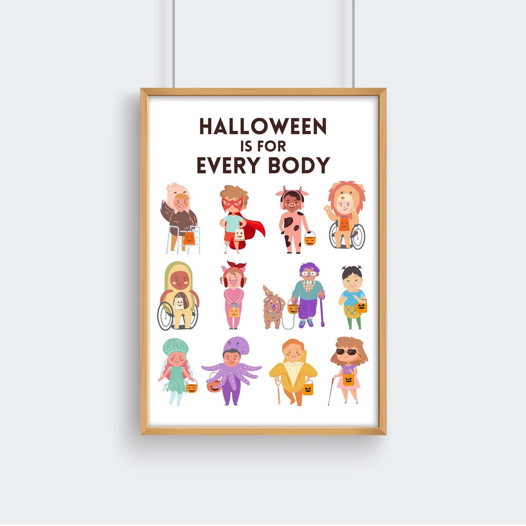 Inclusive Halloween Poster: Disabilities Awareness Art (digital ...