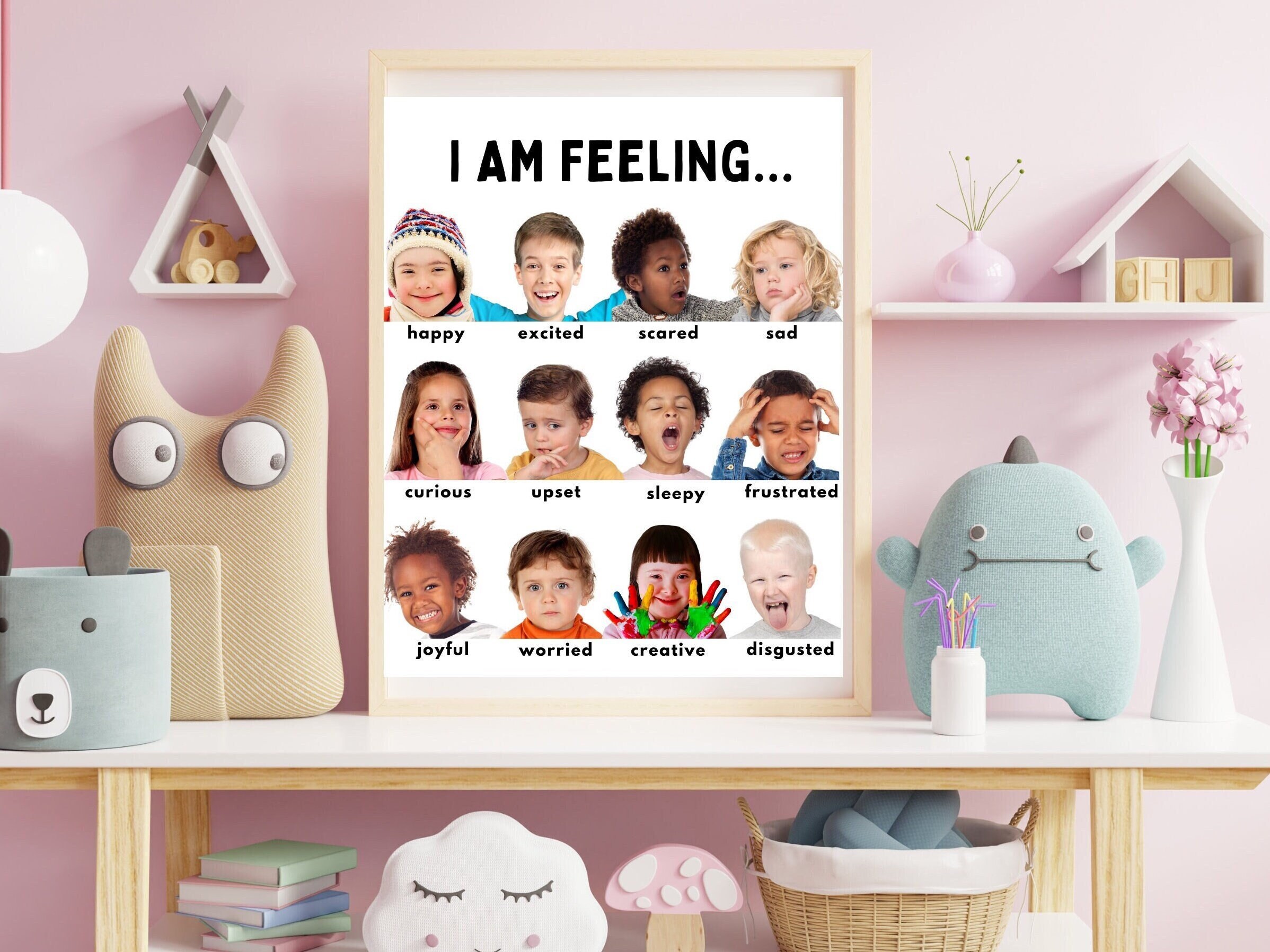 INCLUSIVE Realistic Emotions Poster Printable Social Emotional School ...