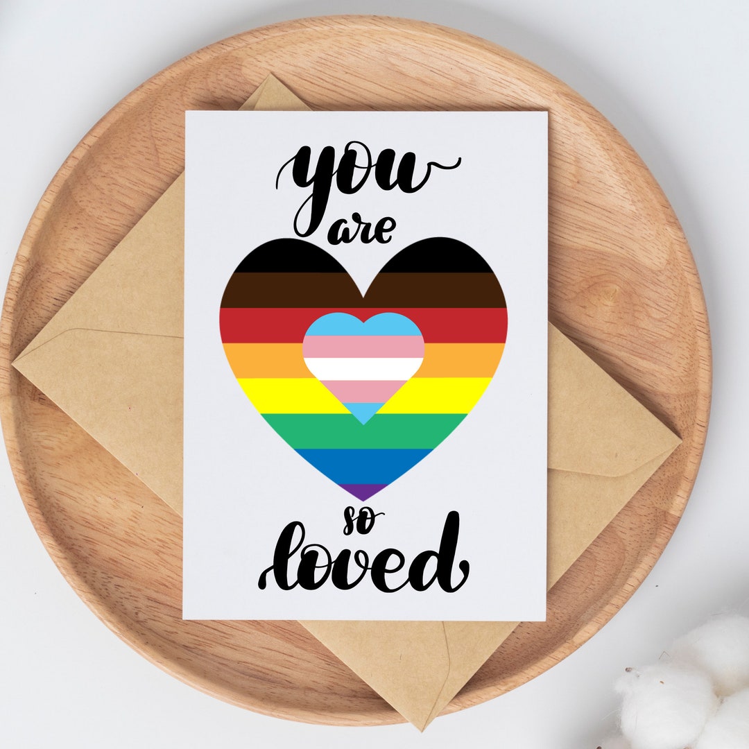 Gay Valentine's Day Card Card for Coming Out Trans Love Card Gay ...