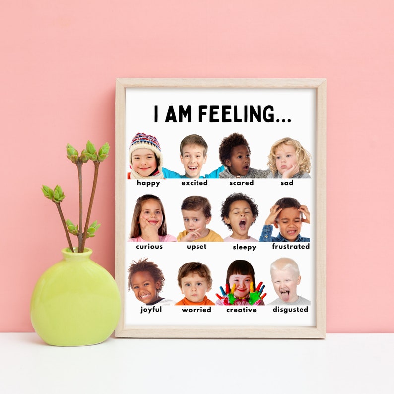 INCLUSIVE Realistic Emotions Poster Printable Social Emotional School ...