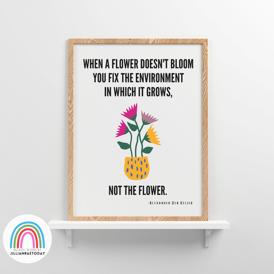 Inspirational Inclusion Art Therapist Office Art Neurodiversity Poster ...