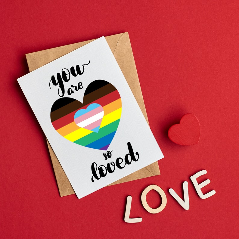 Gay Valentine's Day Card Card for Coming Out Trans Love Card Gay ...