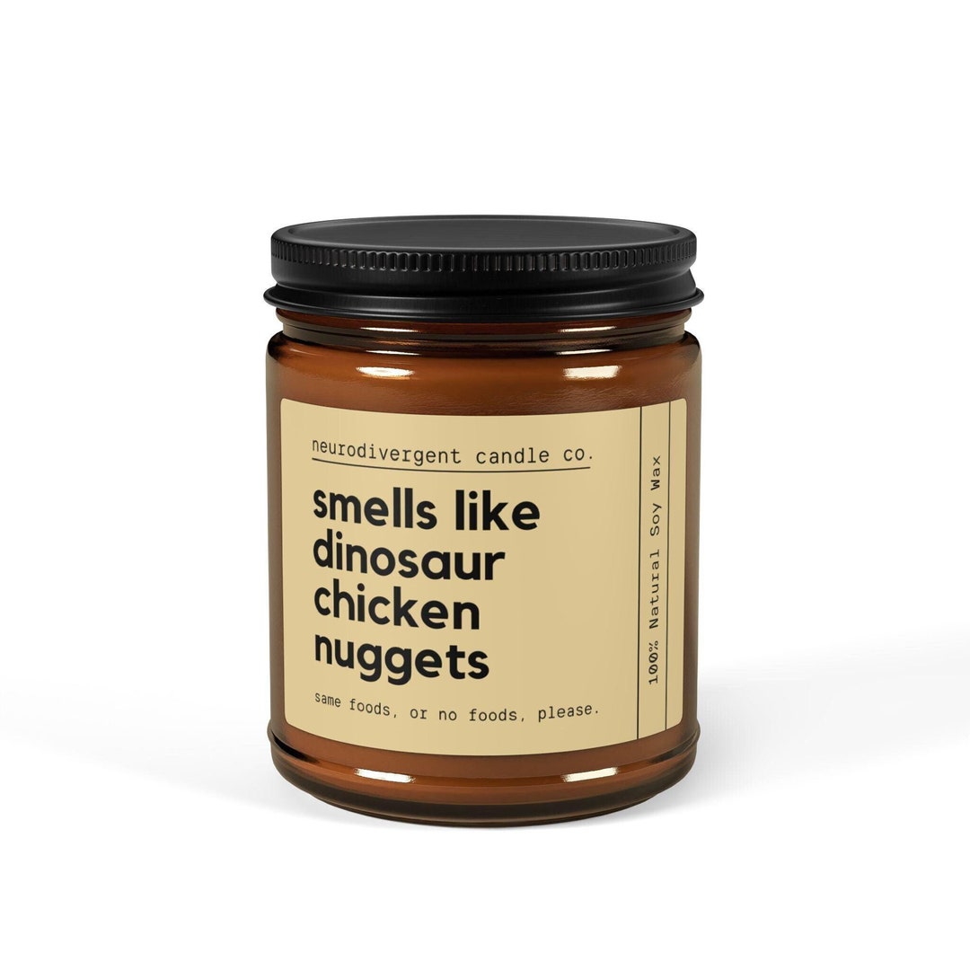 Dino Chicken Nuggets Candle: Autism Samefoods 100% Soy Wax - Etsy