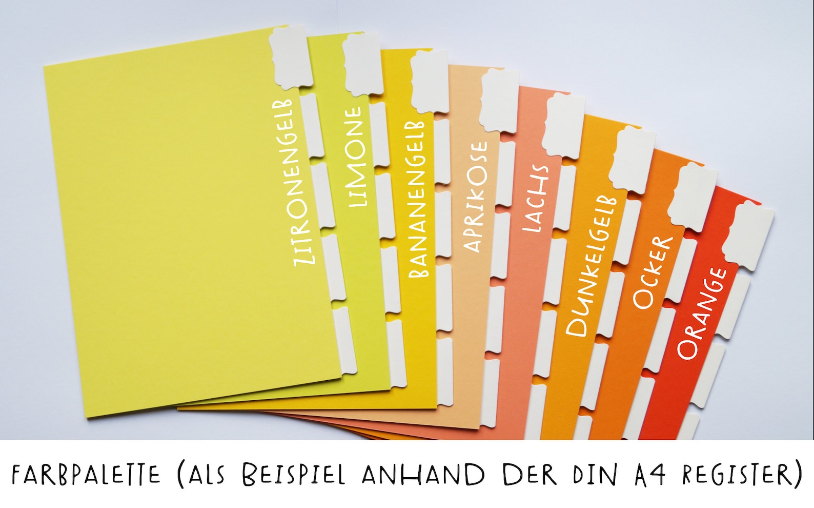 Register A5 (4 Seiten), Register DIN A5, Trennblätter, Register ...