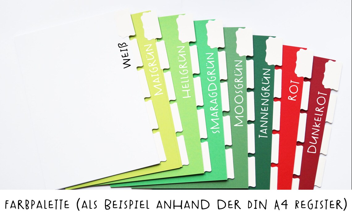Register A5 4 Seiten Register DIN A5 Trennblätter | Etsy