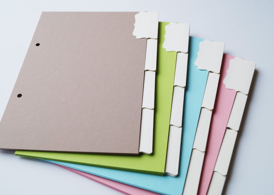 Register A5 (4 Seiten), Register DIN A5, Trennblätter, Register ...