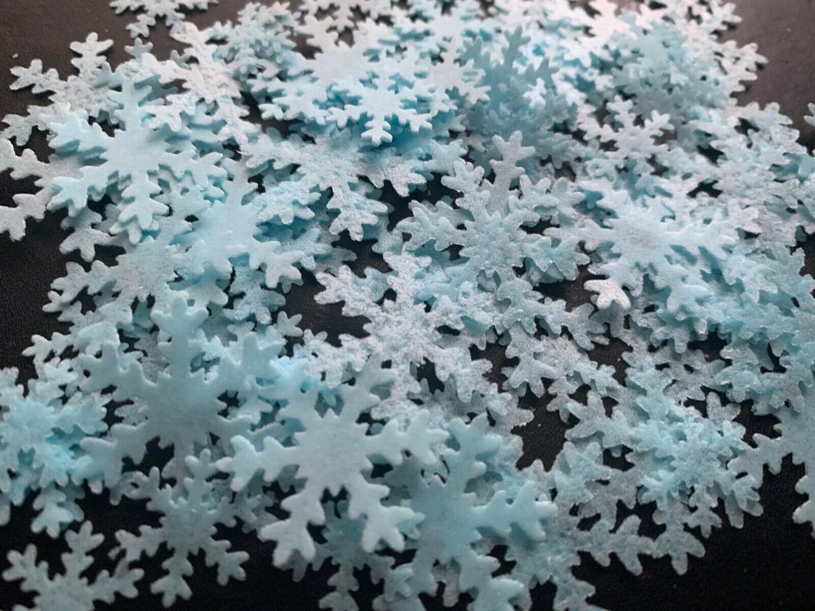 60 Edible 'frozen' Christmas Snowflake Rice Paper Cake - Etsy
