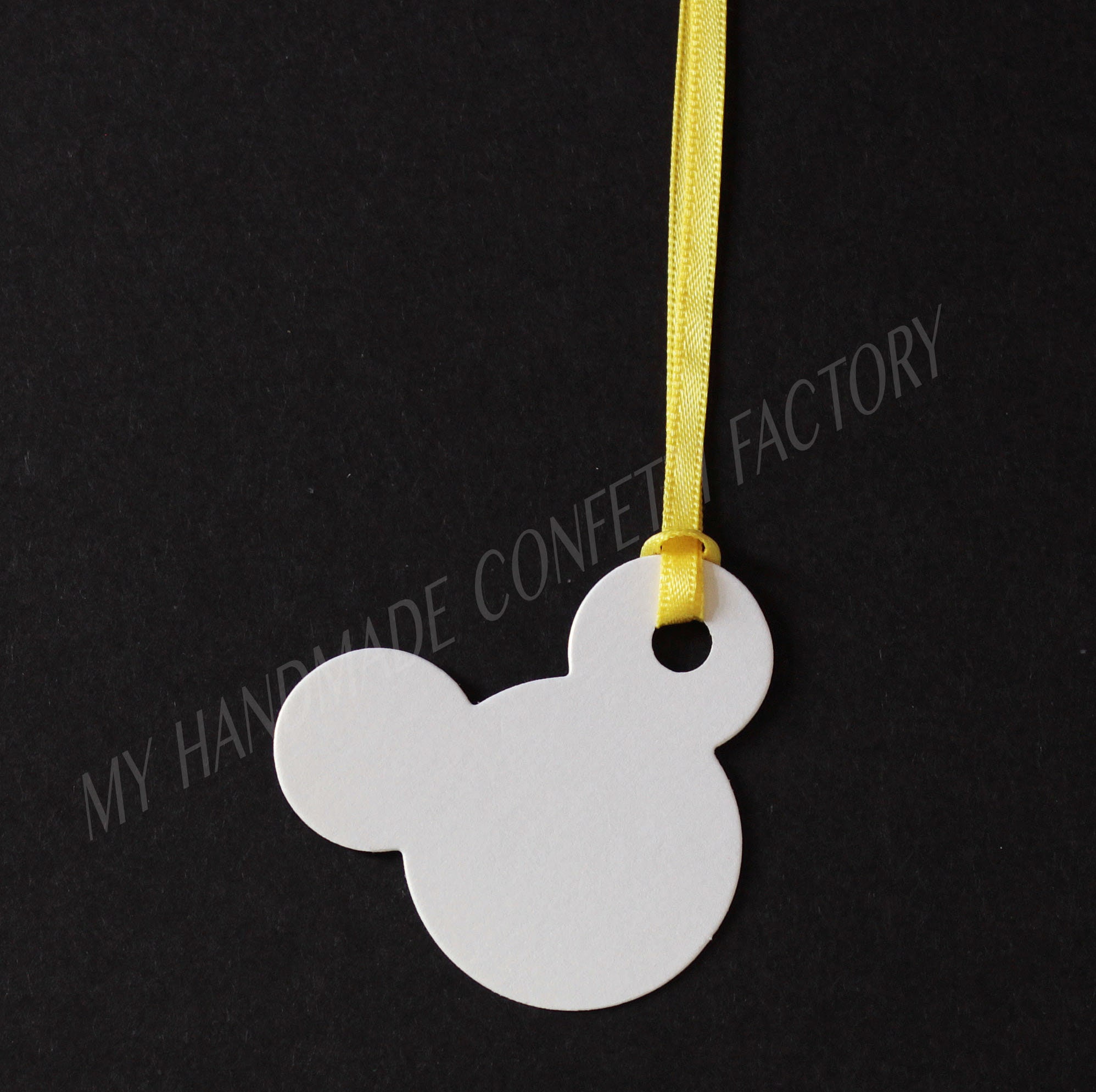 25 Pearlised White Mickey Mouse Ears Style Gift Tags With FREE | Etsy