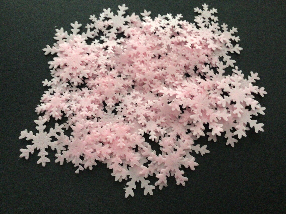 100 Edible 'frozen' Christmas Snowflake Rice Paper - Etsy