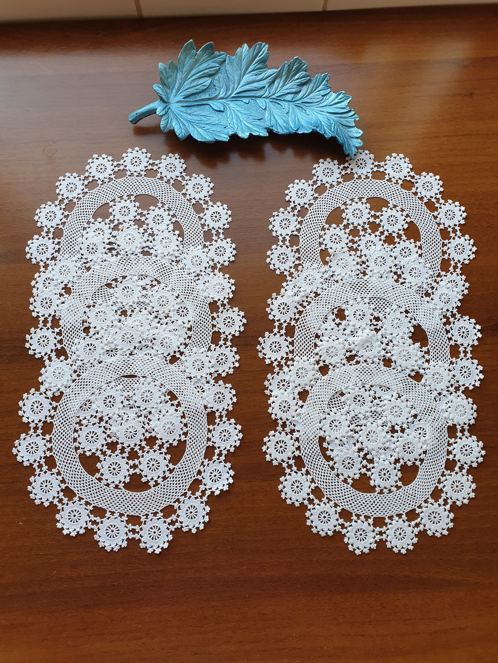 2 Pcs.gorgeous Handcrafted Doily. Table Decor. Lace Coffee - Etsy