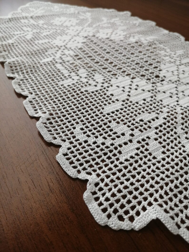 Wonderful Decorative Lace Tablecloth Made With Crochet Lace - Etsy