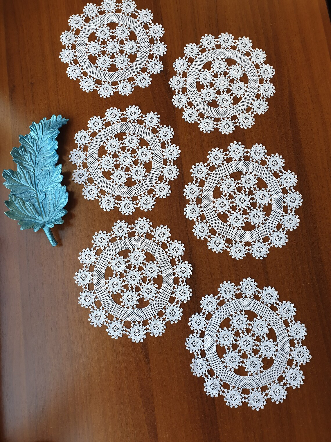 2 Pcs.gorgeous Handcrafted Doily. Table Decor. Lace Coffee - Etsy
