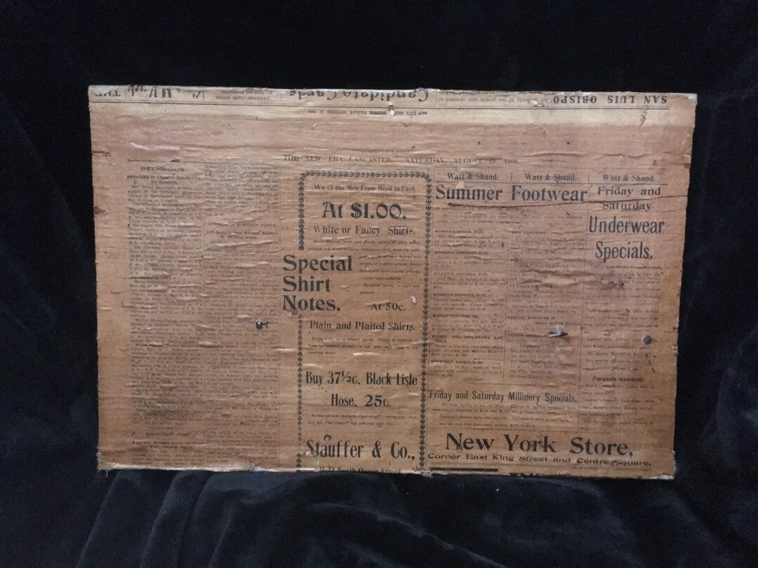 Amazing Reclaimed Wood With Preserved Newspaper From 1906!!! - Etsy