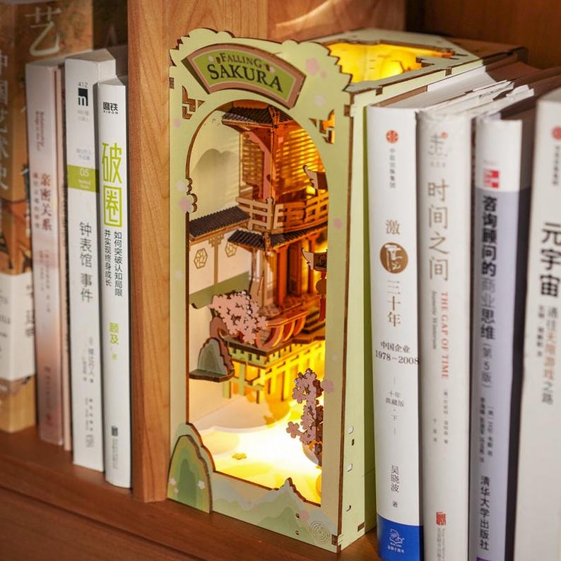 Falling Sakura Book Scenery DIY Kit - Etsy