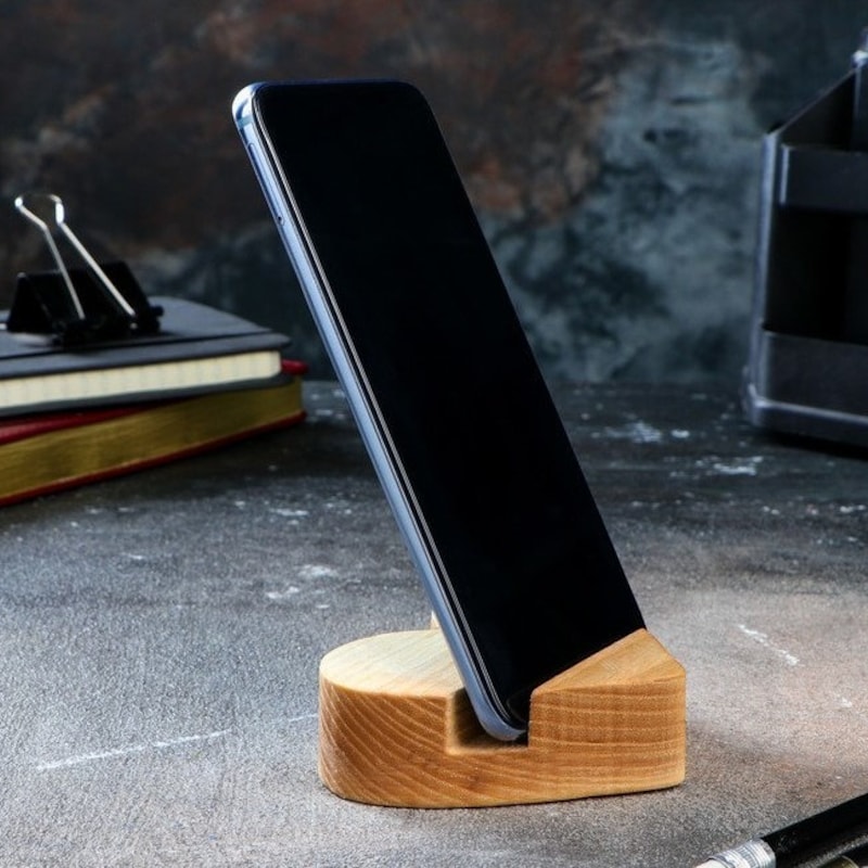 Wooden Phone Holder - Etsy UK