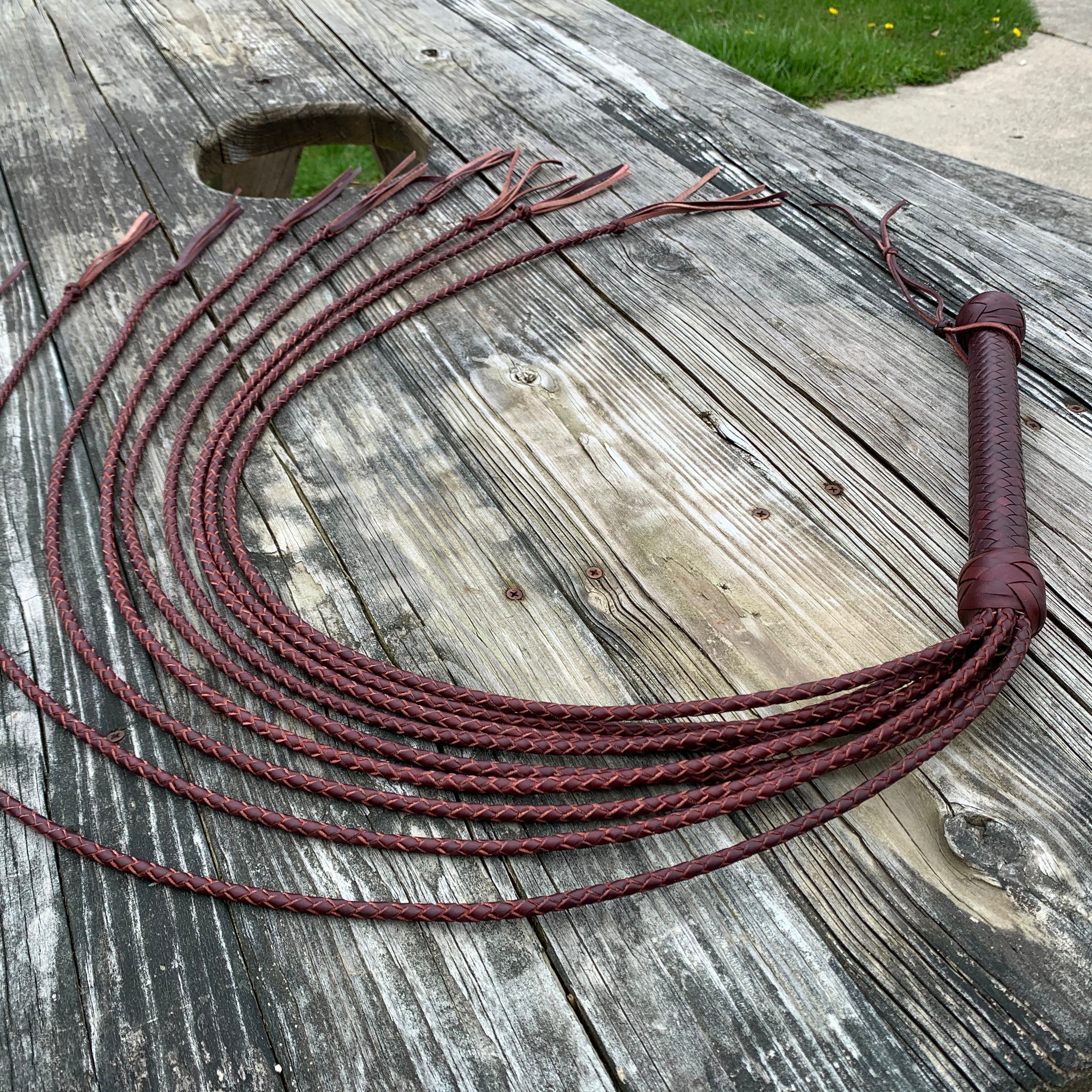 Cat O’ Nine Tails Leather Whip - Made in USA - Etsy