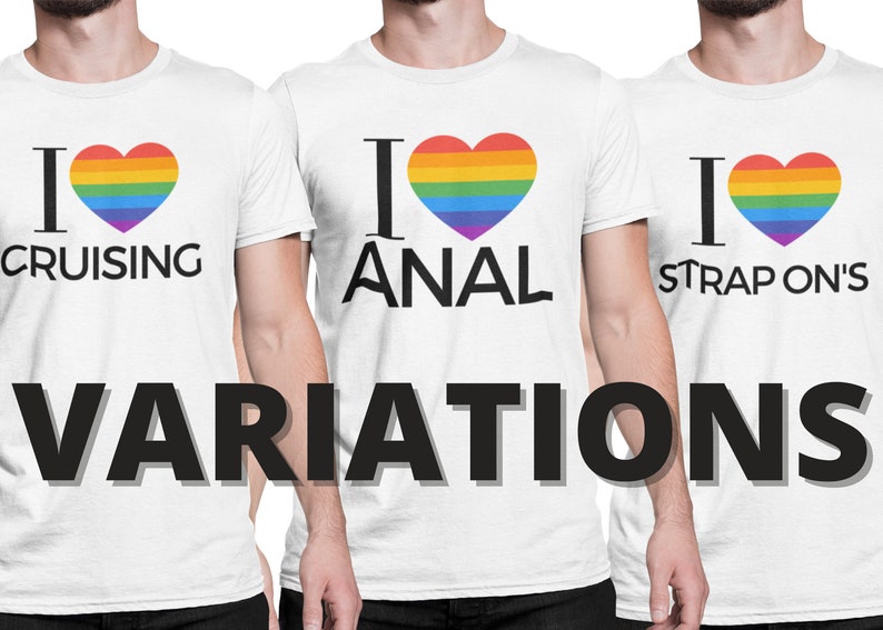 Funny Rude Gay/ LGBT Rainbow I LOVE T SHIRTS Many Variations - Etsy UK