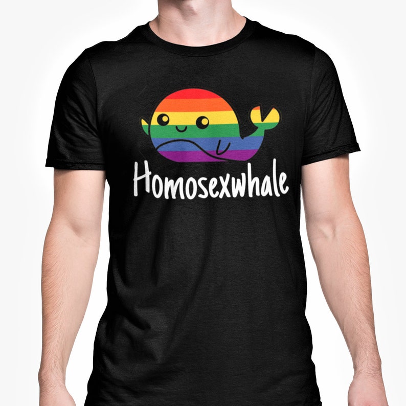 Homosexwhale T Shirt Gay Novelty Lgbtq Top Funny Gay T Gay Pride Rainbow Etsy Uk