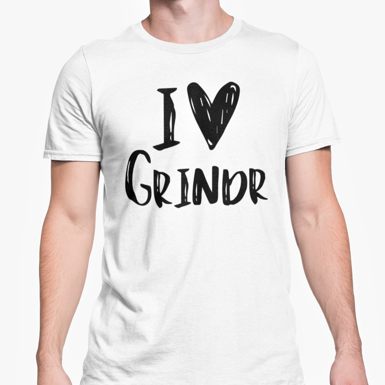 I Love Grindr Unisex T Shirt Gay Funny Rude Sarcastic Text Novelty Gift ...