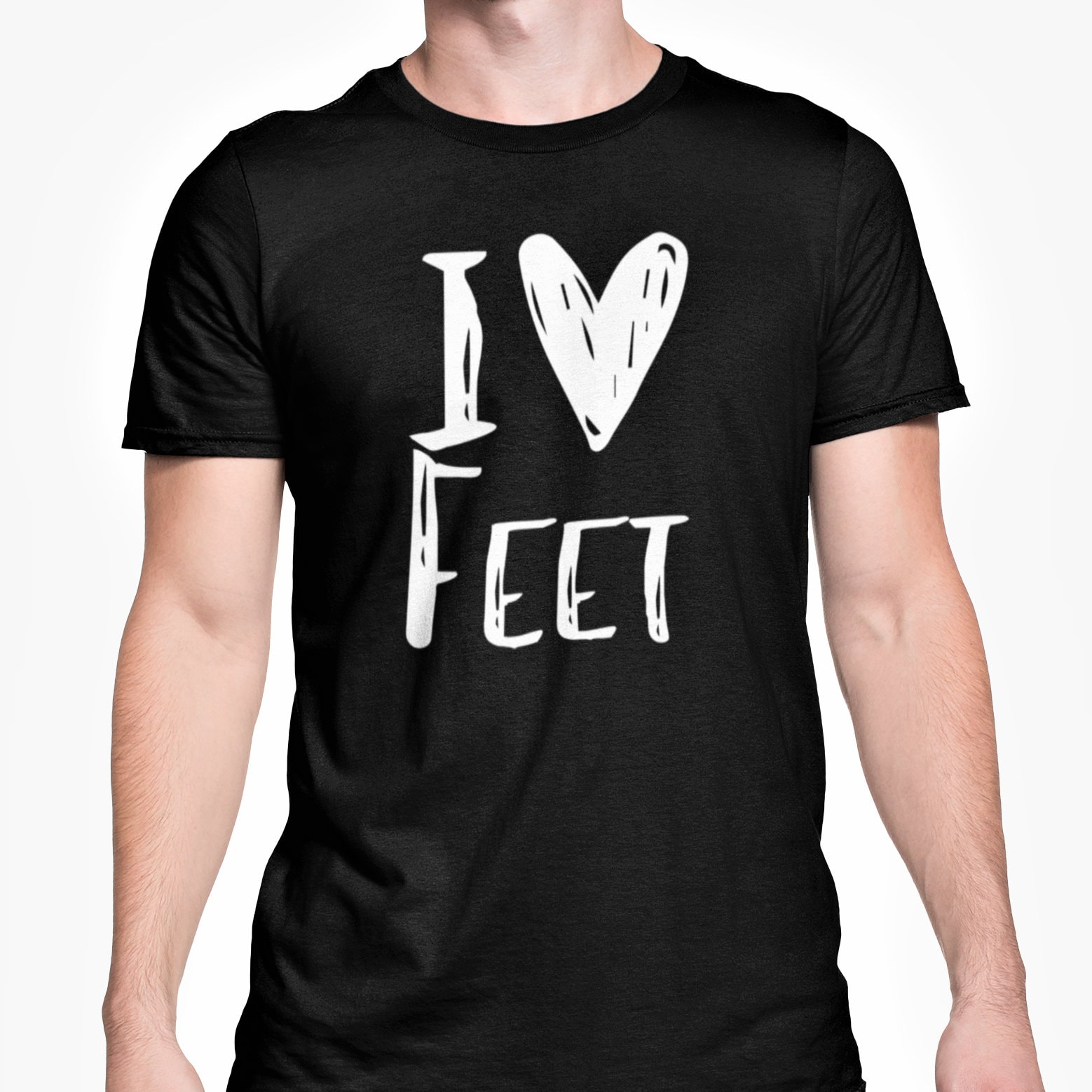 I Love Feet Unisex T Shirt Funny Foot Fettish Novelty Gift High Quality ...