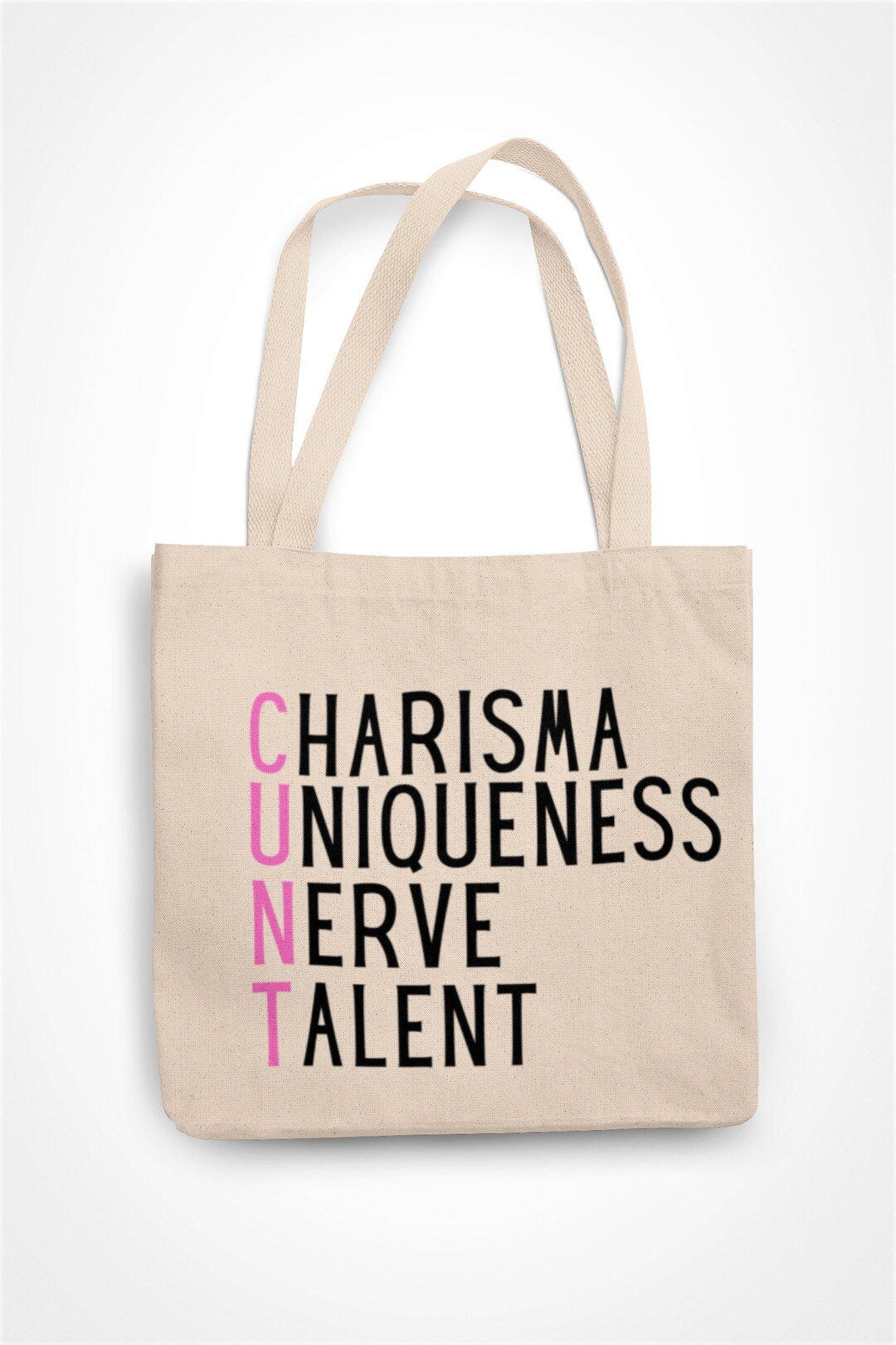 Charisma Uniqueness Nerve Talent Tote Bag / Funny Rude Rupaul Joke Gift ...
